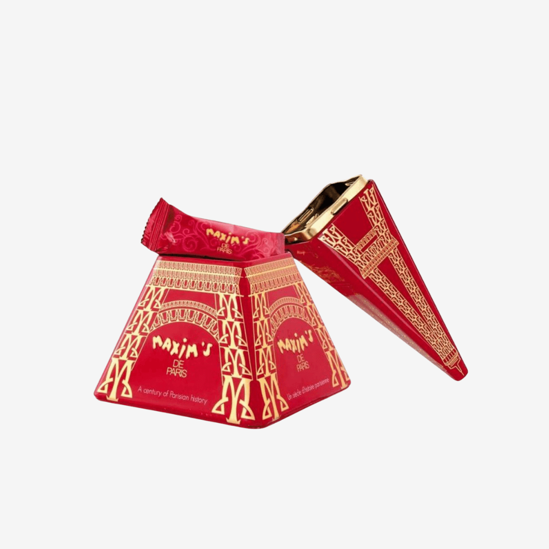 Milk Chocolate Lace Crepes in Eiffel Tower Tin | DR Delicacy